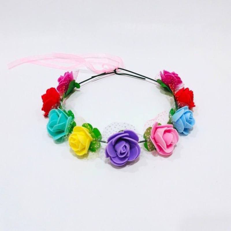 Jual Bando Mahkota Bunga spons / Bando Kawat Mahkota Bunga | Shopee ...