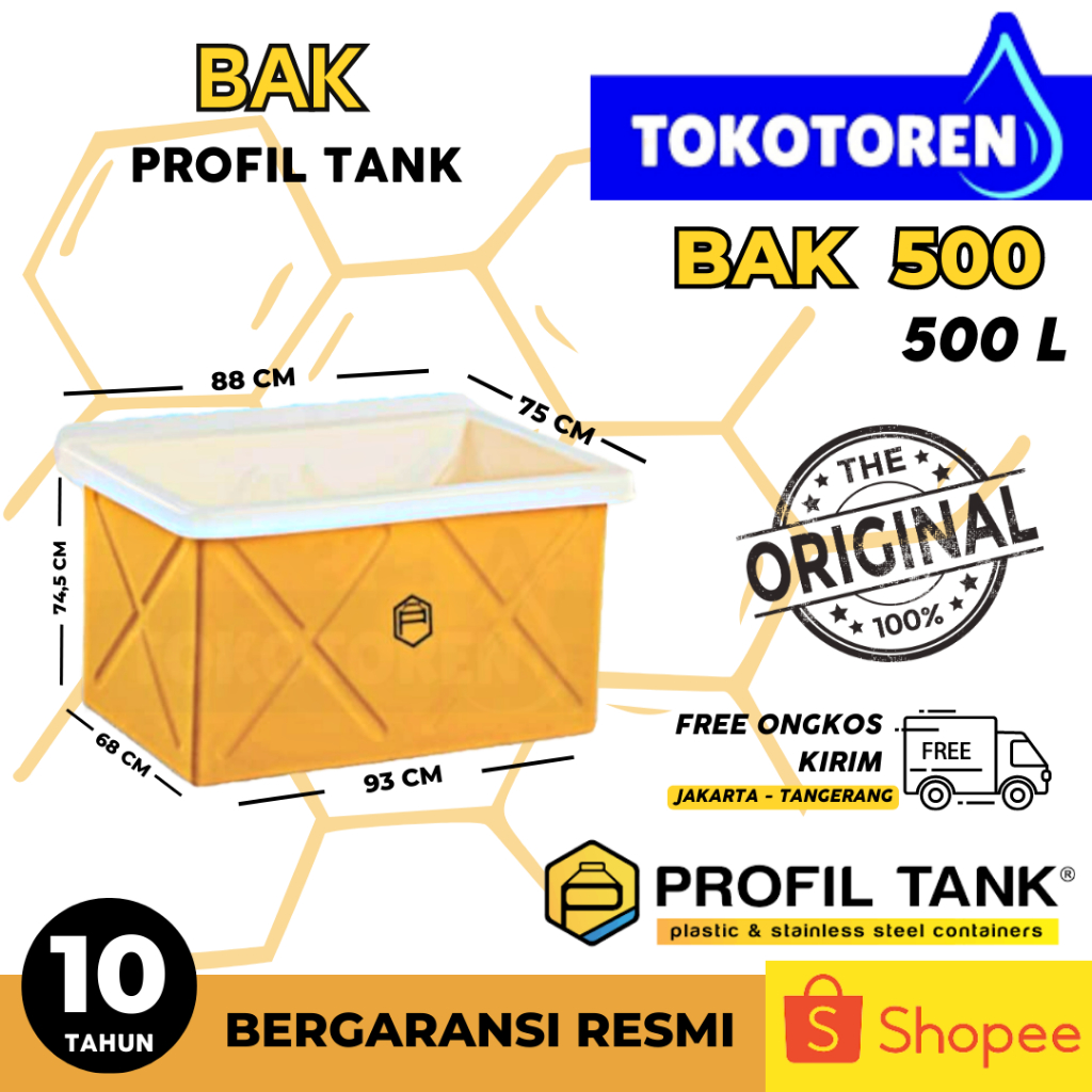 Jual BAK AIR PROFIL TANK BAK 500 LITER GARANSI RESMI | Shopee Indonesia