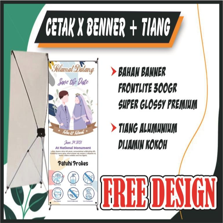 Jual 1 HARI JADI PAKET HEMAT CETAK X BENNER + TIANG FRONTLITE SUPER ...