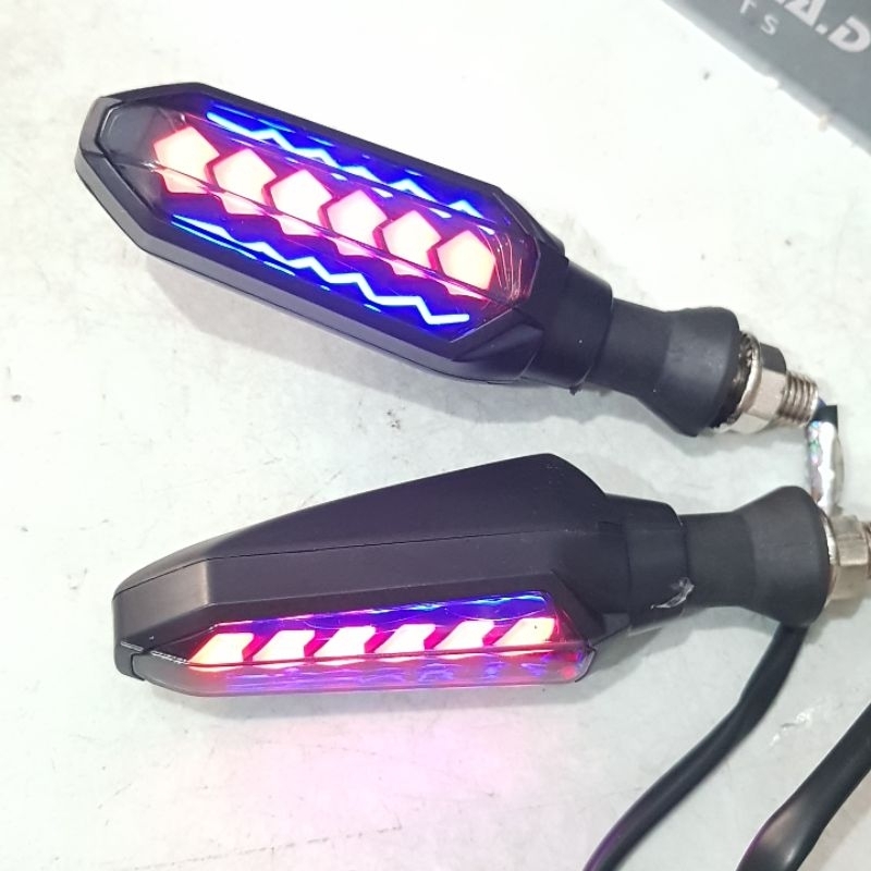 Jual LAMPU SEN MOTOR LED RUNNING UNIVERSAL LAMPU SEIN VIXION CB150 ...