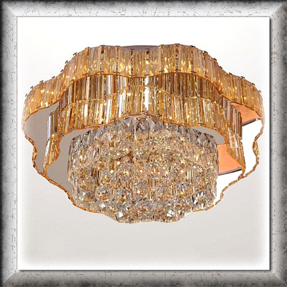 Jual Lampu tempel hias plafon motif bunga CRYSTAL FLOWER LED 60 WATT ...