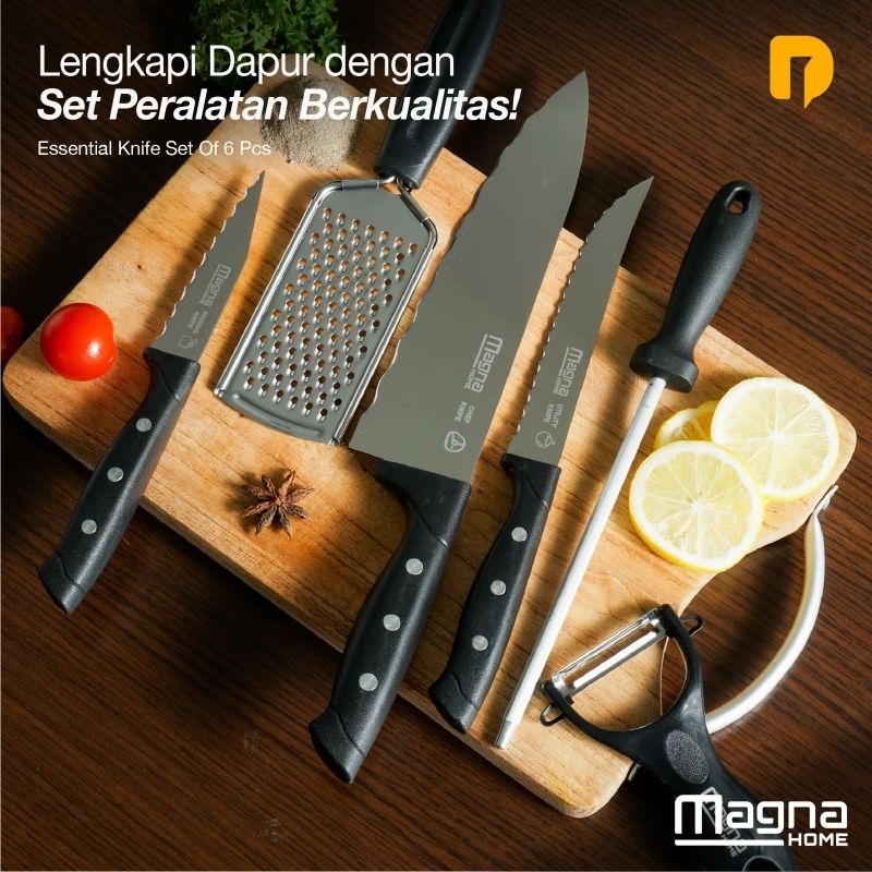 Jual Pisau Set Magna Essential Knife Set of 6pcs | Shopee Indonesia