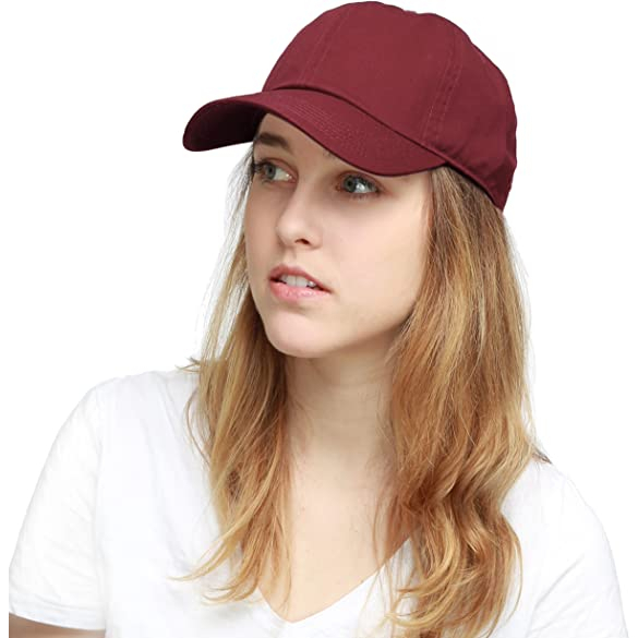 Jual Topi Baseball Warna Maroon Polos Unisex Pria dan Wanita Ring Besi ...