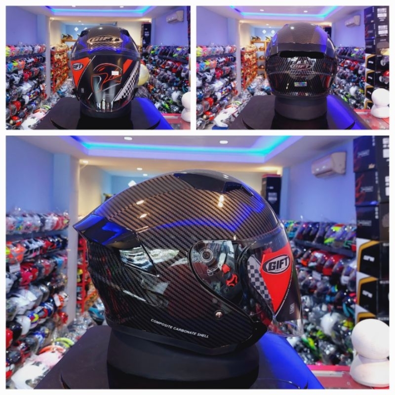 Jual HELM GIFT SARGON CARBON | Shopee Indonesia