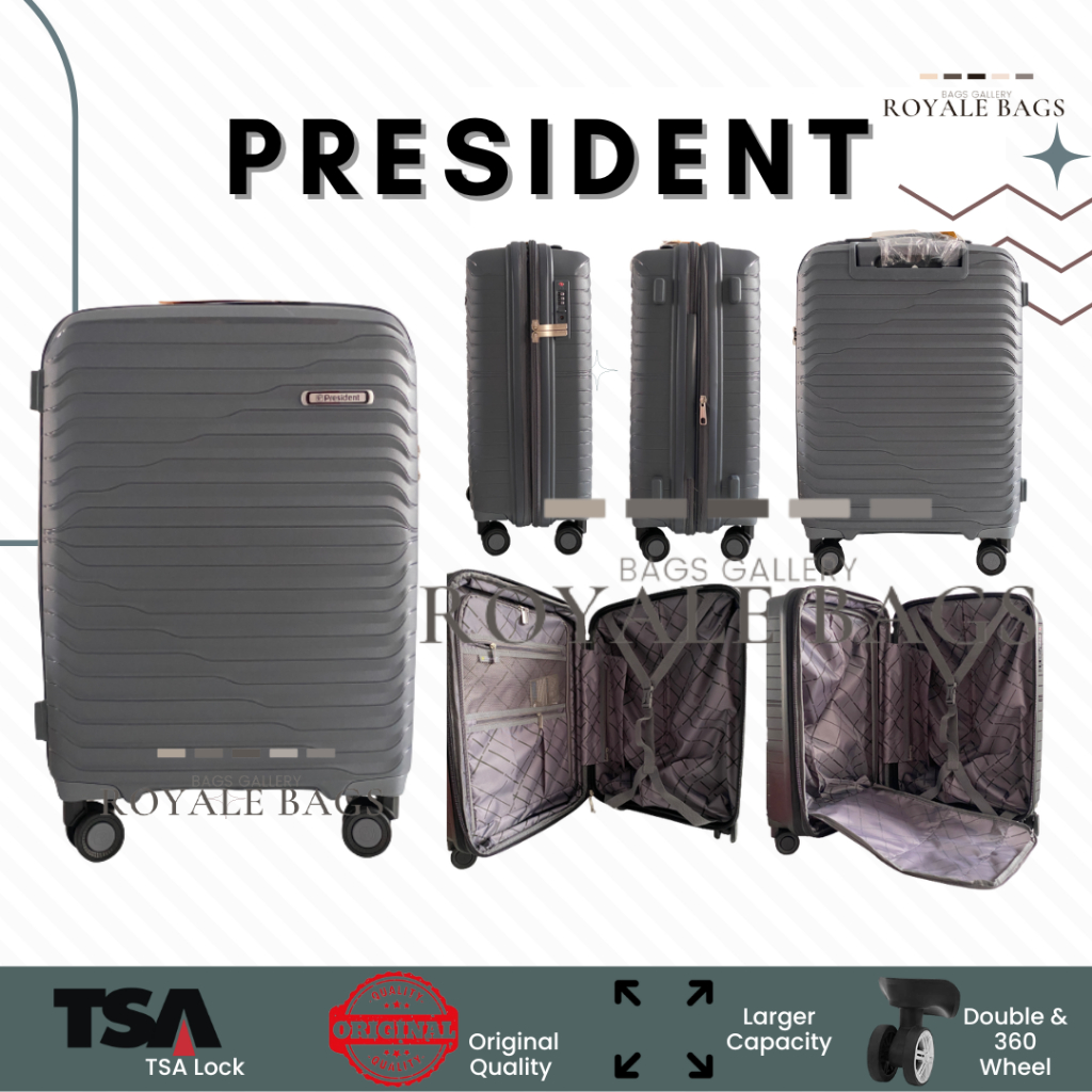 Jual President Series Tas Koper 20 inch Original / Koper 24 inch Fiber ...