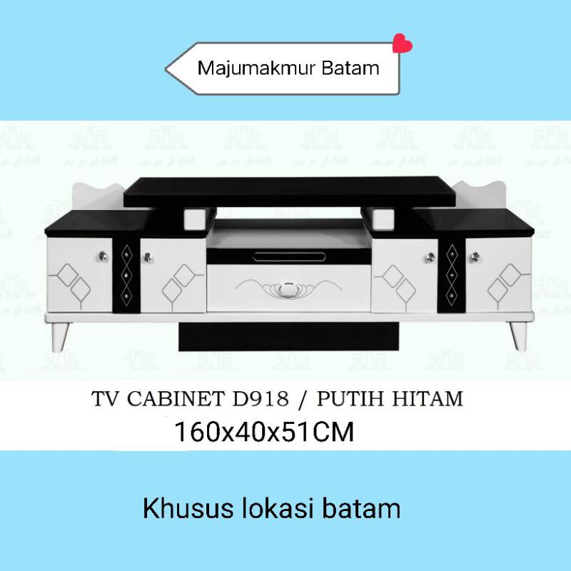 Jual TV CABINET D918 PUTIH HITAM / MEJA TV UKURAN 160x40x51CM | Shopee ...