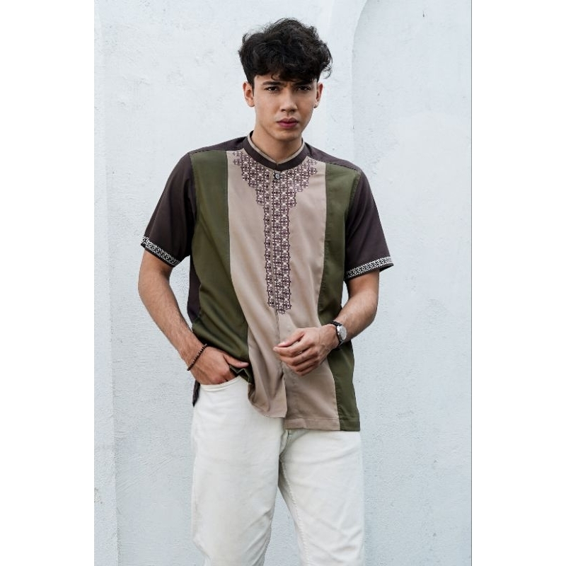 Jual AQSA BEIGE baju Koko couple ayah dan anak tersedia big size jumbo ...