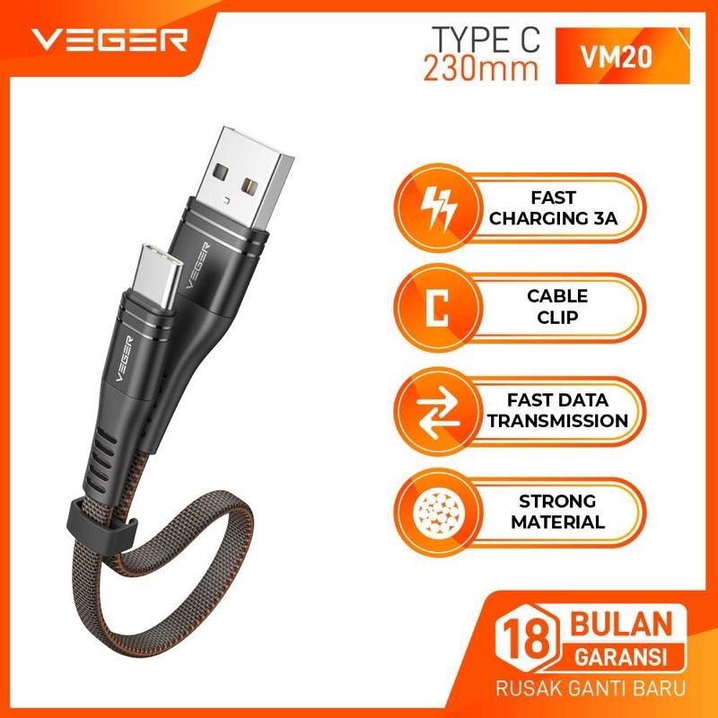Jual VEGER VM20 TYPE C 23cm / kabel data VEGER VM20 TYPE C 23cm fast ...