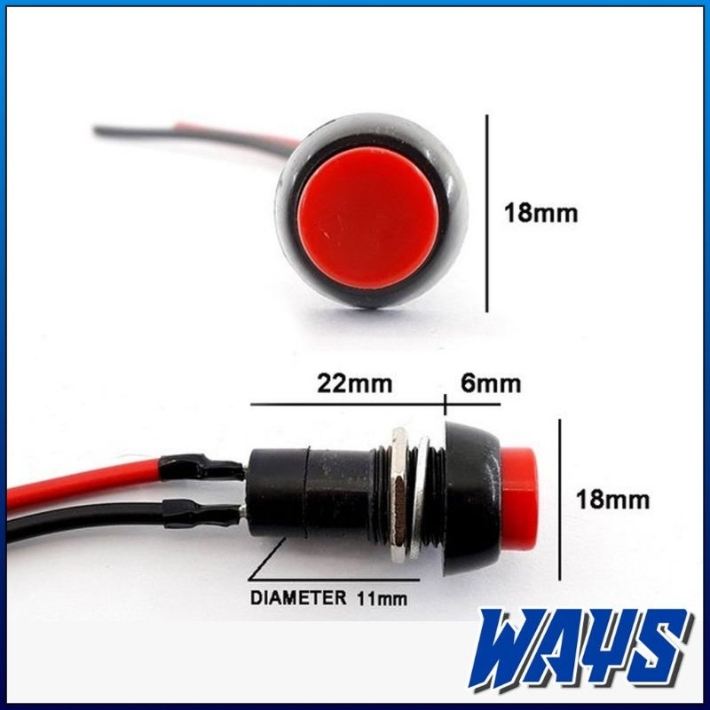 Jual SAKLAR BULAT PUSH BUTTON ON OFF BULAT SAKLAR MOTOR SWITCH MOBIL ...