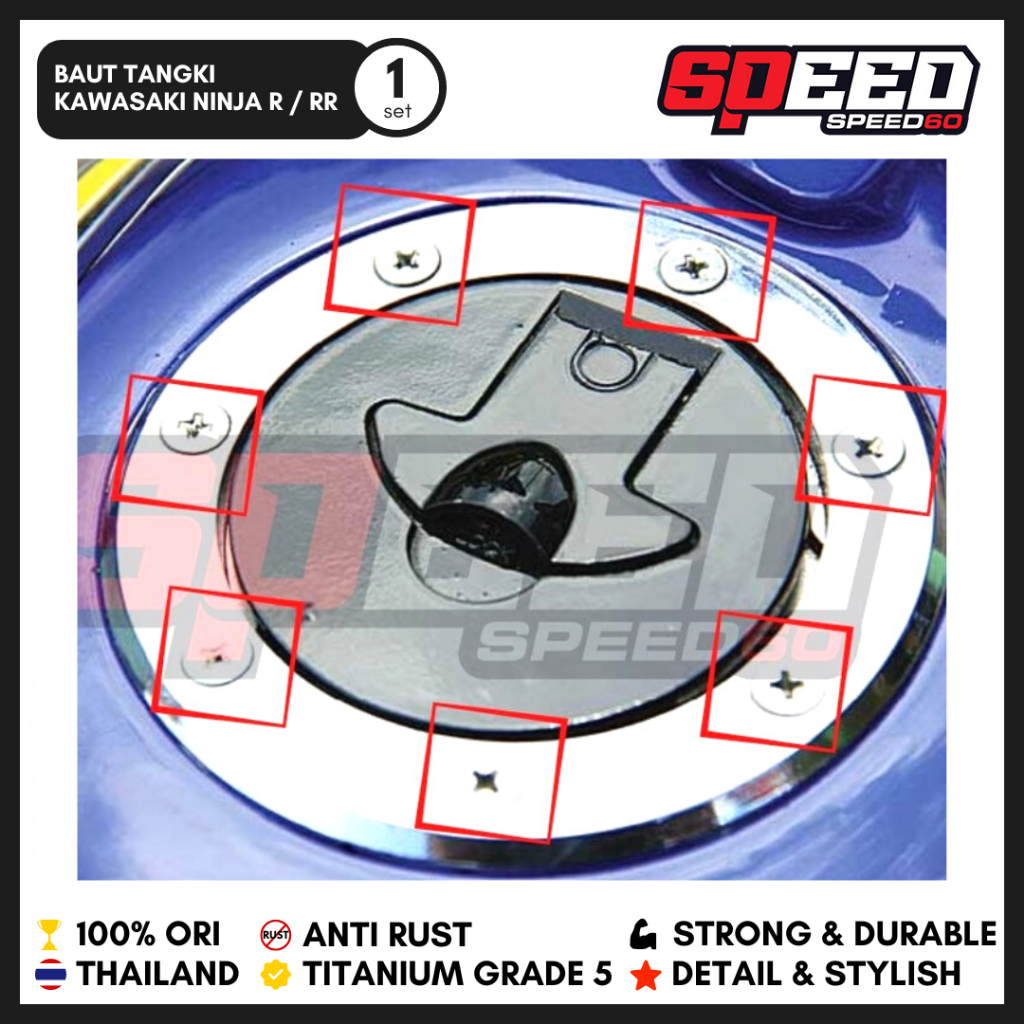 Jual Titanium Probolt Baut Tutup Tangki DKT Ninja R RR Grade 5 King Nut | Shopee Indonesia