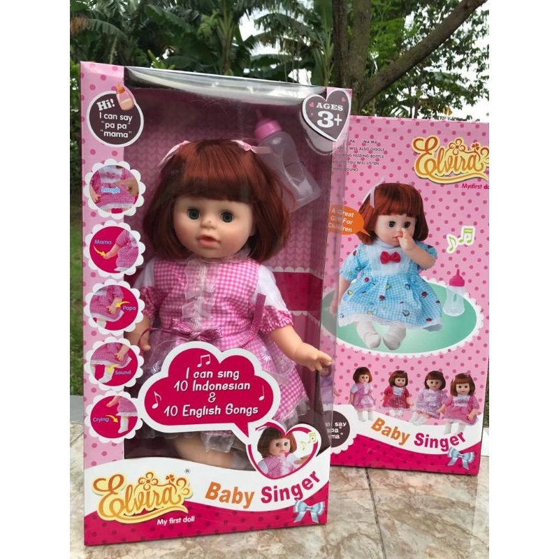 Jual Mainan Anak Boneka Elvira Baby Singer My First Doll Mama Papa Bisa ...