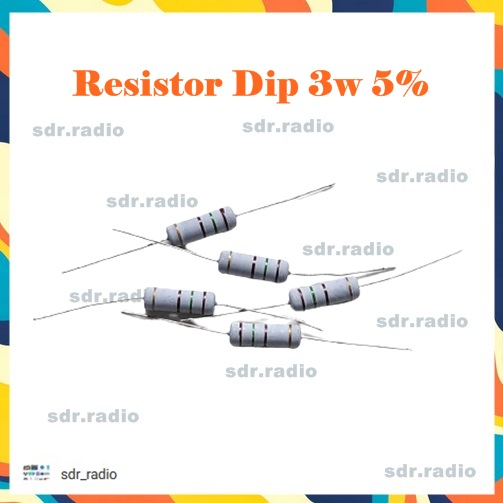 Jual Resistor Dip 1R 1 ohm 3W 1 R 3 watt 5% | Shopee Indonesia