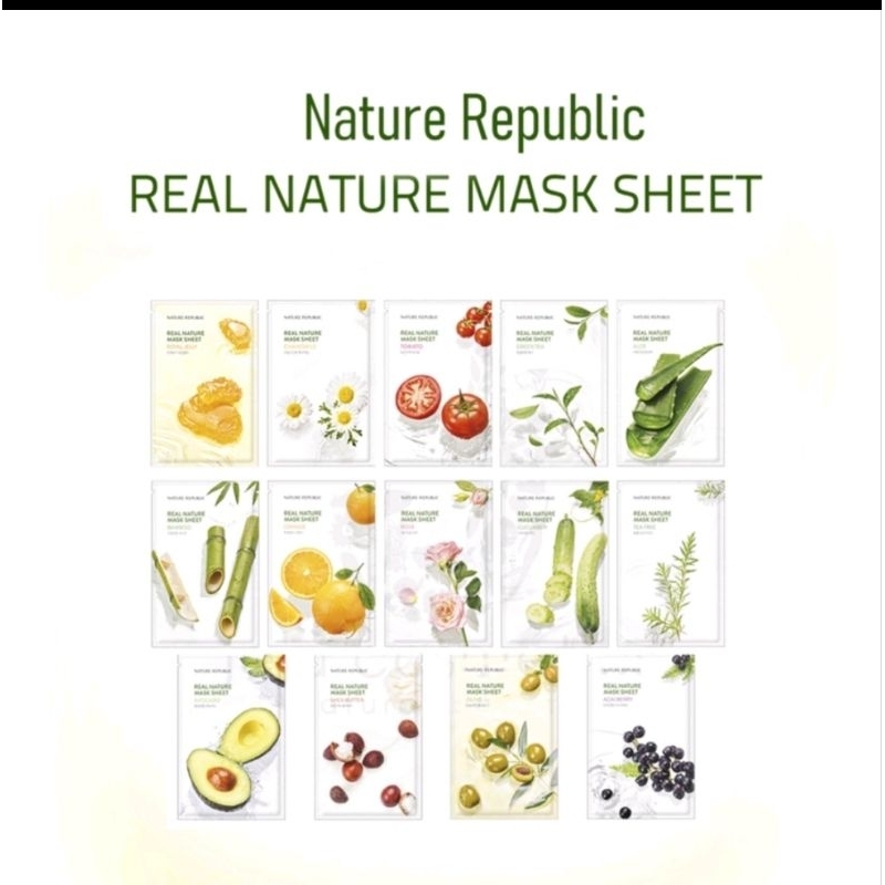 Jual Nature Republic Real Nature Mask Sheet Masker Wajah Natural ...