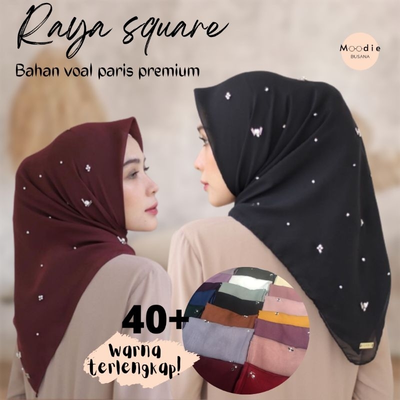 Jual PART 2 RAYA SQUARE / Hijab Raya Bahan Voal Premium / Jilbab Segi ...