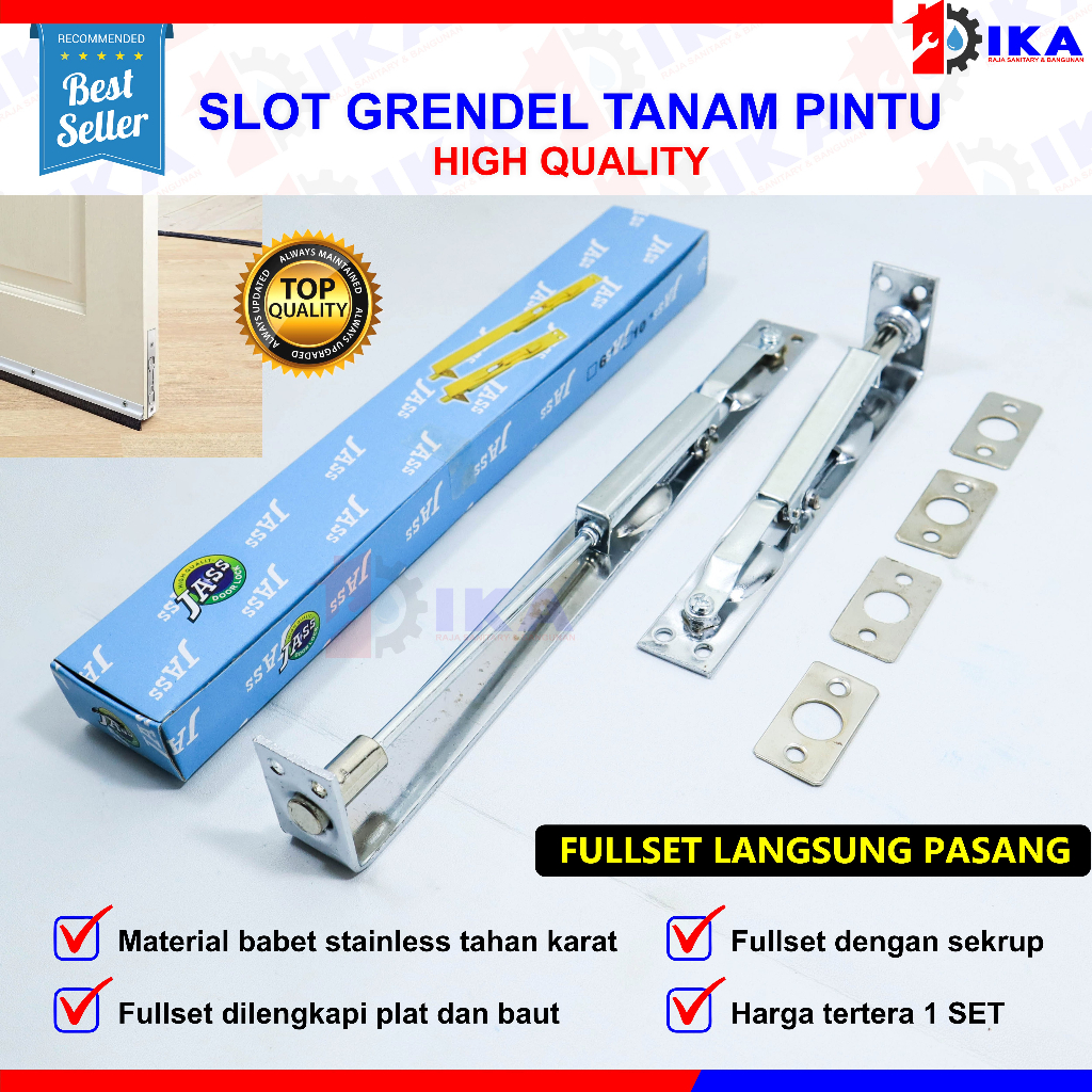 Jual Grendel tanam Flush Bolt Grendel Tanam Set 6"+10" l Slot Pintu l ...