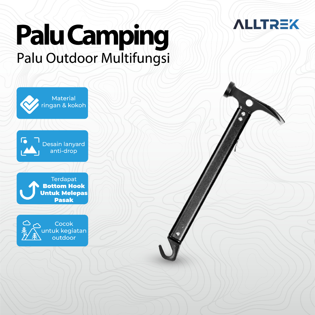 Jual ALLTREK Palu Camping Aluminium Multifungsi Hammer Ground Nails ...