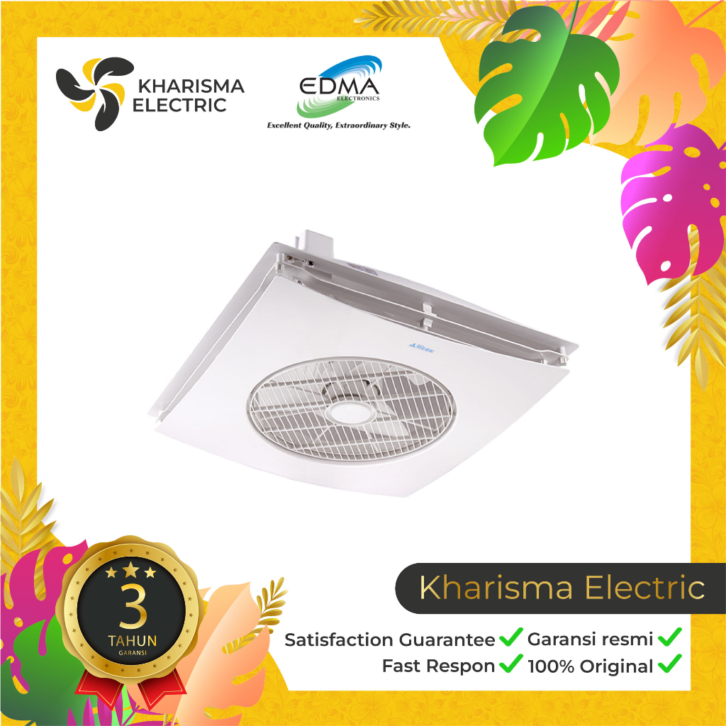 Jual KIPAS ANGIN PLAFON MT EDMA PANEL 60X60 14inch | Shopee Indonesia