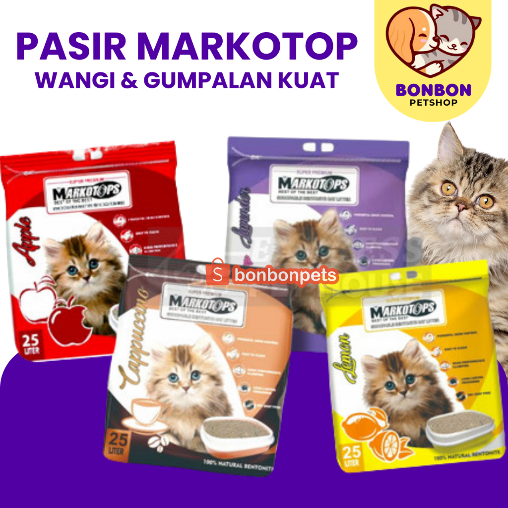 Jual Pasir Kucing Markotops 5,5 Liter Pasir Markotop 10 Liter Anti Bau ...
