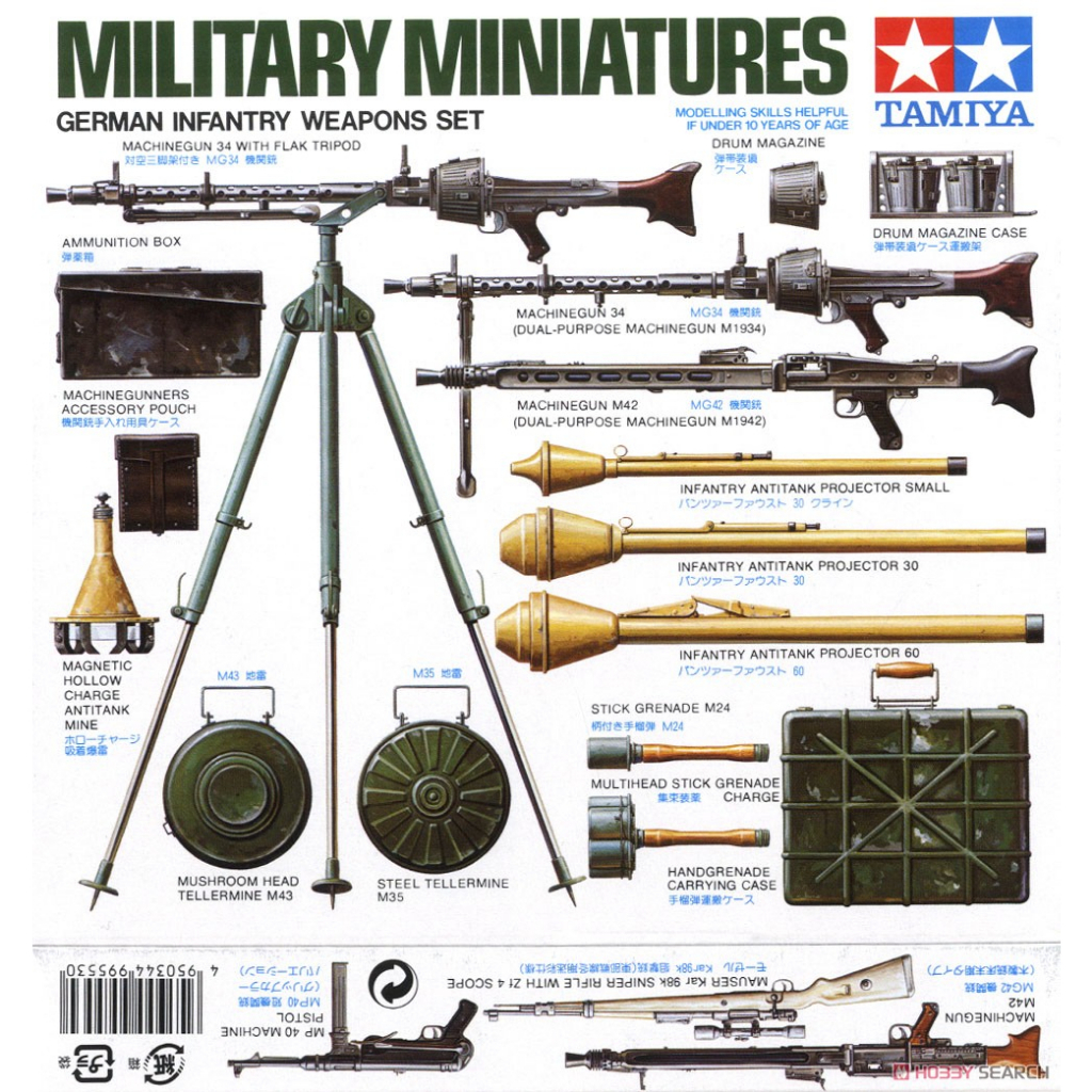 Jual TAMIYA MILITARY 1/35 GERMAN INFANTRY WEAPON SET | Shopee Indonesia