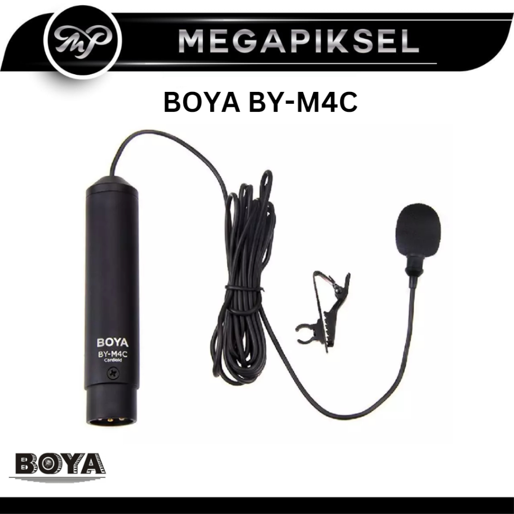 Jual BOYA BY-M4C-M4OD Clip-On Omni-Directional XLR Microphone for ...