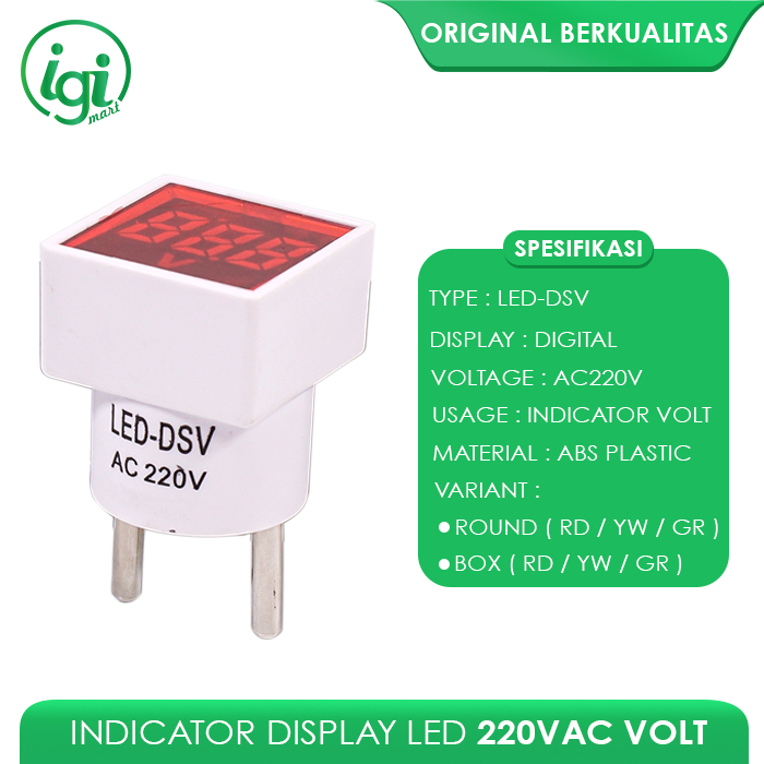 Jual ALAT PENGUKUR VOLTASE LISTRIK COLOK VOLTMETER COLOKAN DIGITAL VOLT ...