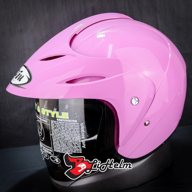 Jual HELM HIU NICO R PINK | HALF FACE HELMET | SINGLE VISOR | ALLSIZE ...