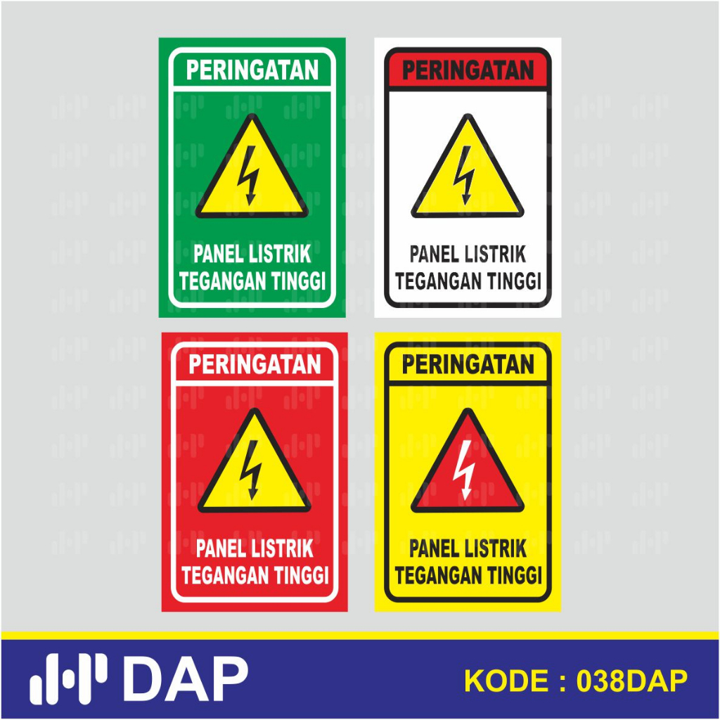 Jual 038 - STICKER PERINGATAN LISTRIK TEGANGAN TINGGI - 20 x 30 CM ...