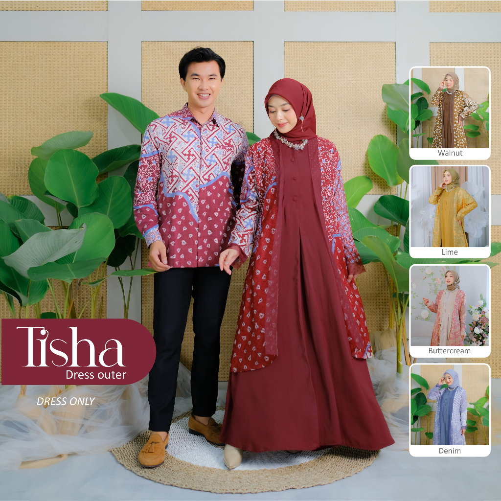 Jual Tisha Long Outer Batik Premium (LONG OUTER SAJA) | Shopee Indonesia