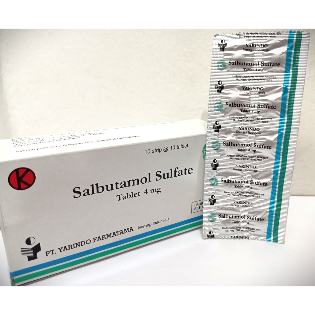 Jual SALBUTAMOL 4MG 1 STRIP 10 TABLET | Shopee Indonesia