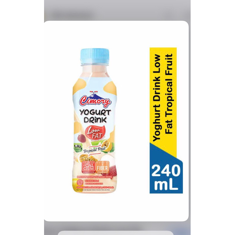Jual Cimory yogurt drink low fat tropical fruit | Shopee Indonesia