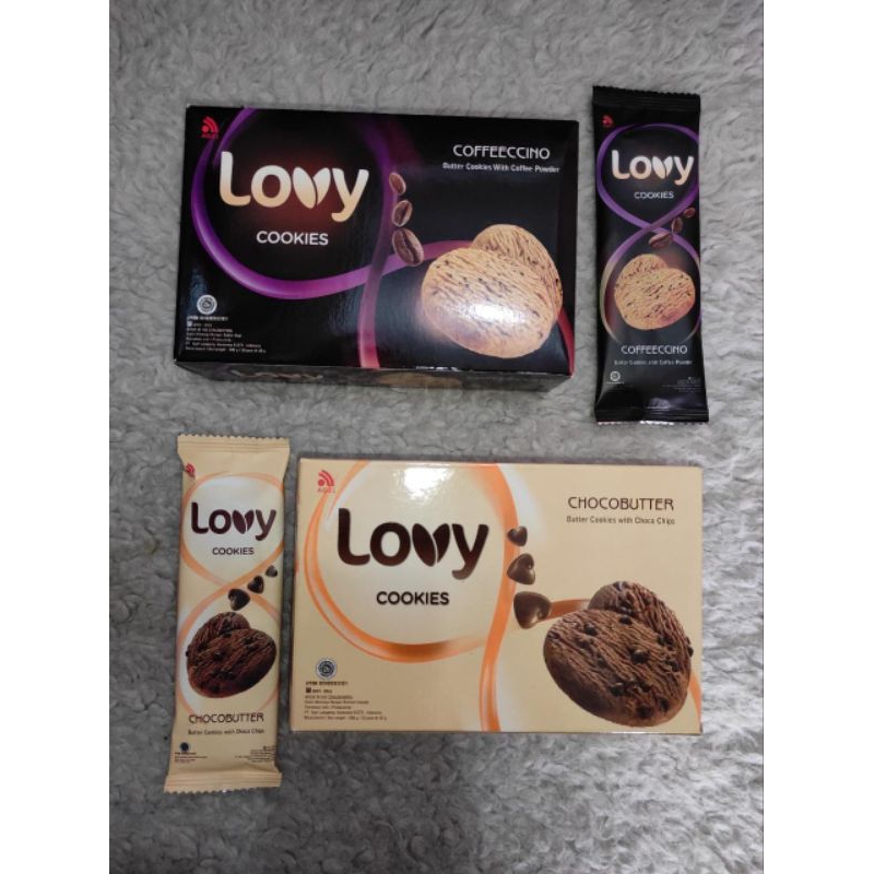 Jual Lovy cookies choco butter,coffeeccino 10 x30gr | Shopee Indonesia