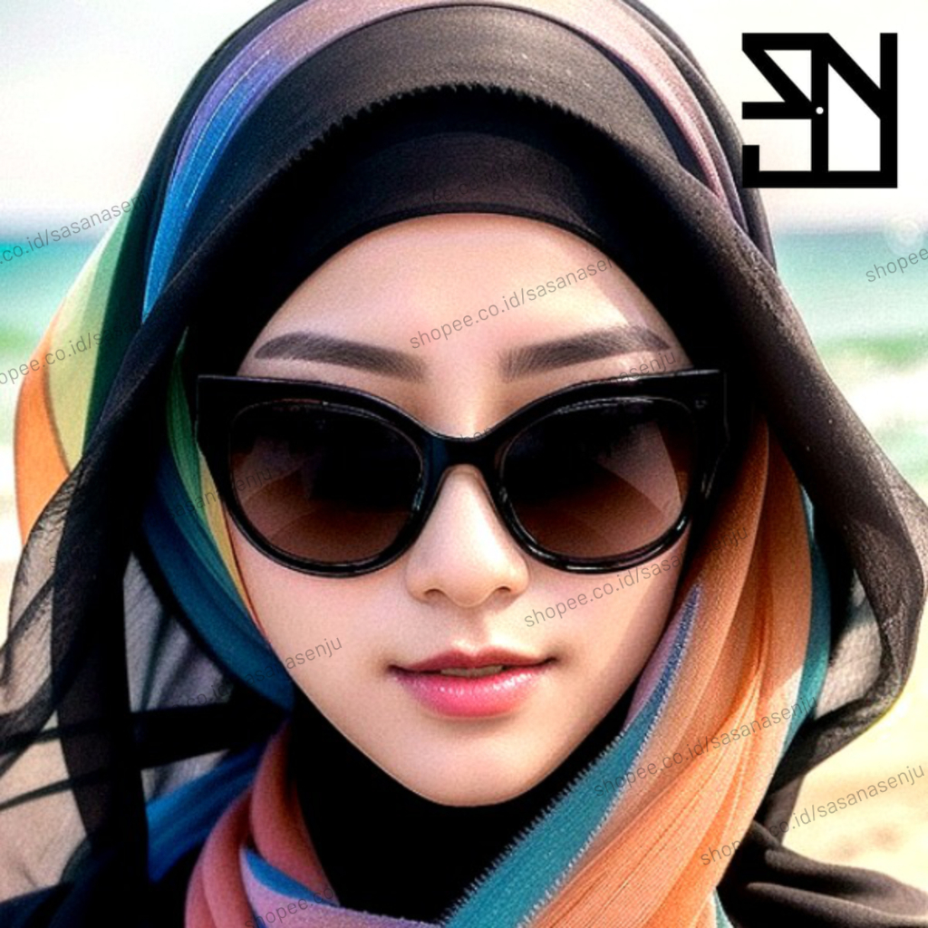 Jual Kacamata Hitam Frame Besar Kacamata Fashion Korea Hijab Kacamata ...