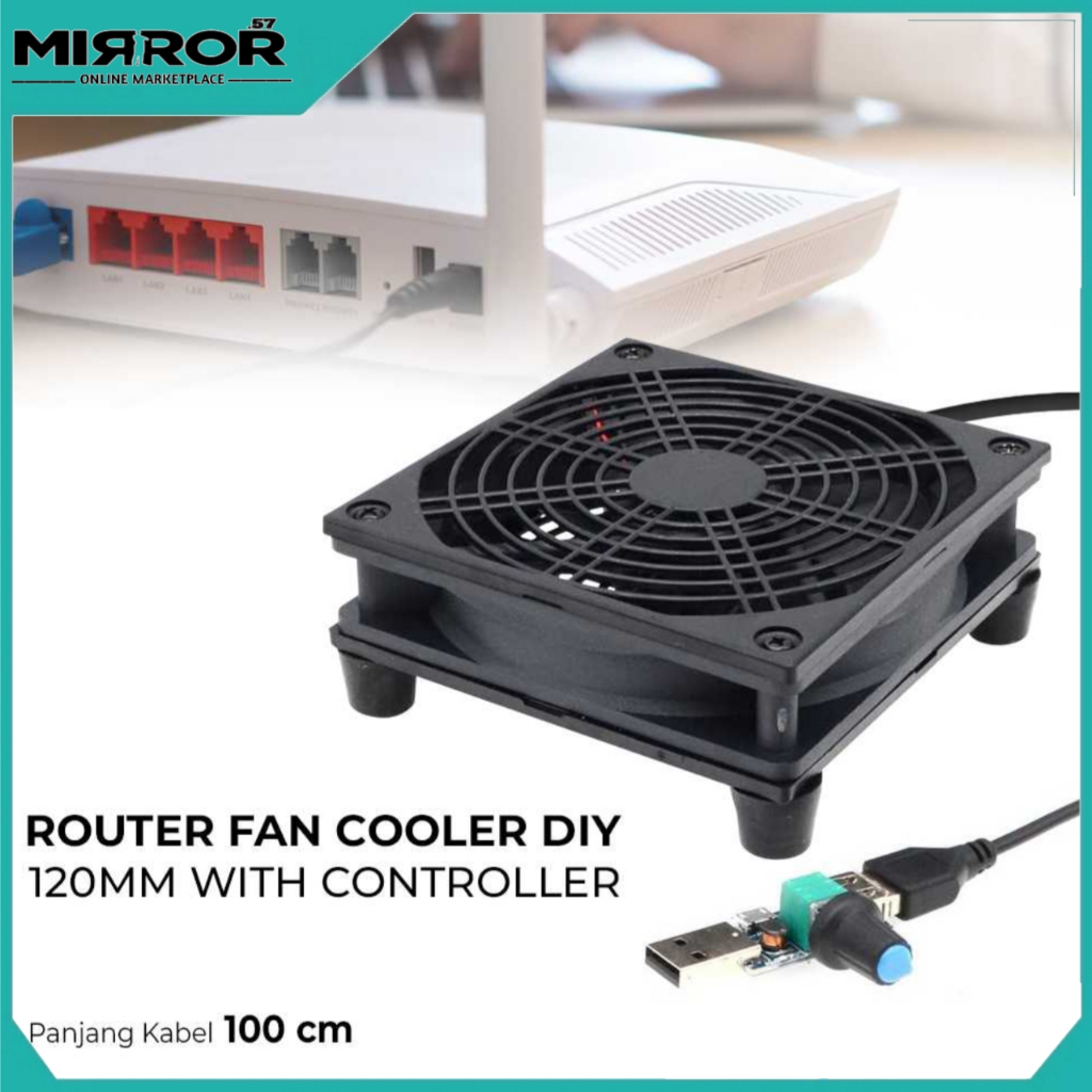 Jual Router Fan Cooler Cooling Case USB 120mm with Controller | Shopee ...