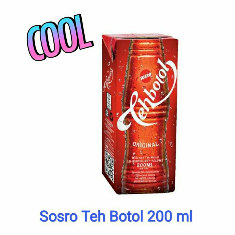 Jual teh botol sosro original 200 ml per piece | kemasan kotak | Shopee ...