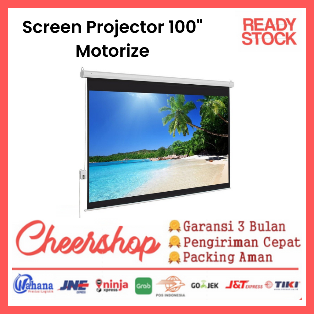 Jual Layar Proyektor 100" Dinding Gantung Screen Projector 100in ...