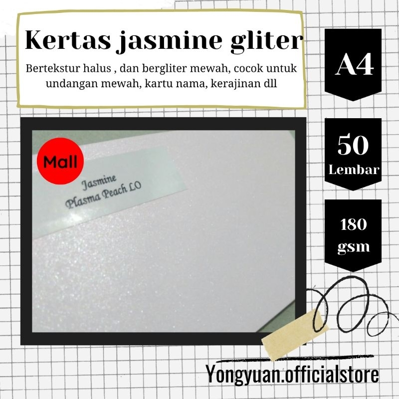 Jual kertas jasmine gliter putih mewah hight quality a4 | Shopee Indonesia