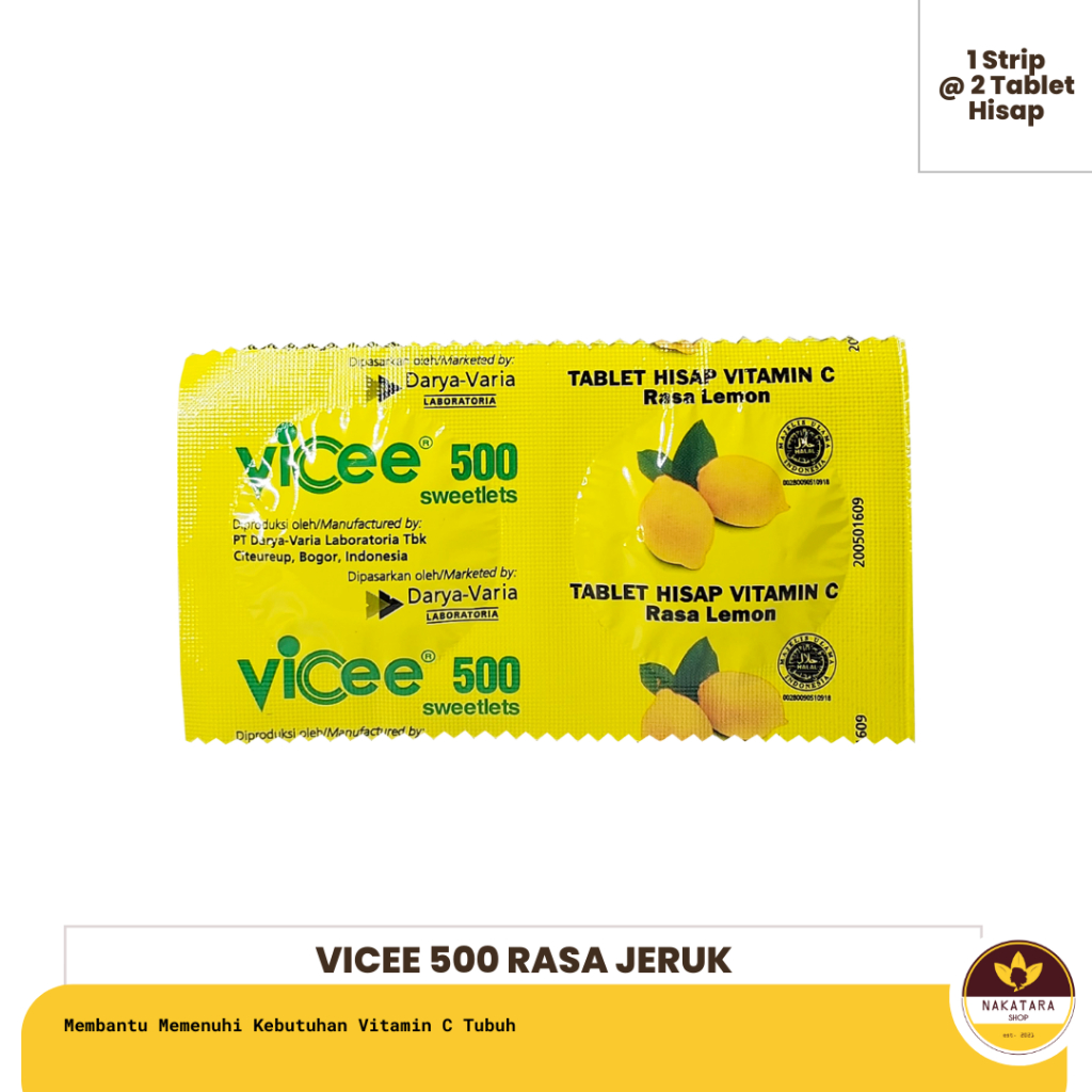 Jual Vicee Lemon Vitamin C 1 SACHET ISI 2 TABLET | Shopee Indonesia
