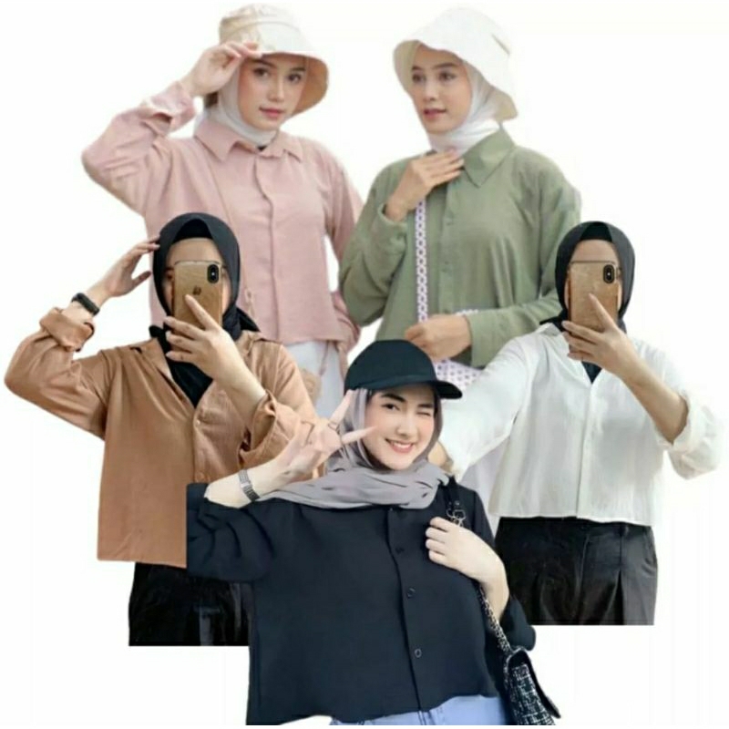 Jual KEMEJA KERUT DEPAN WANITA/ ALIYA SHIRT KERUT DEPAN KOREAN STYLE ...