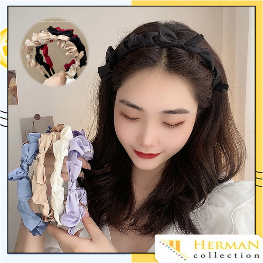 Jual HC BANDO KOREA DEWASA TIGA PITA SCRUNCHIE BANDANA ANAK BAHAN SATIN ...