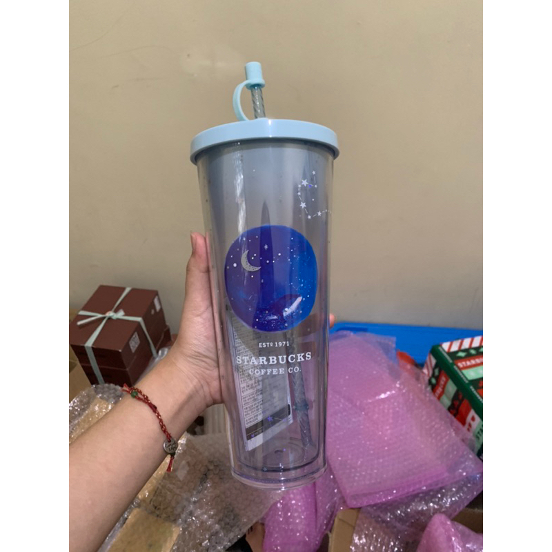 Jual Starbucks Korea 2021 Starry Night Moon Cold Cup Tumbler 710ml | Shopee Indonesia