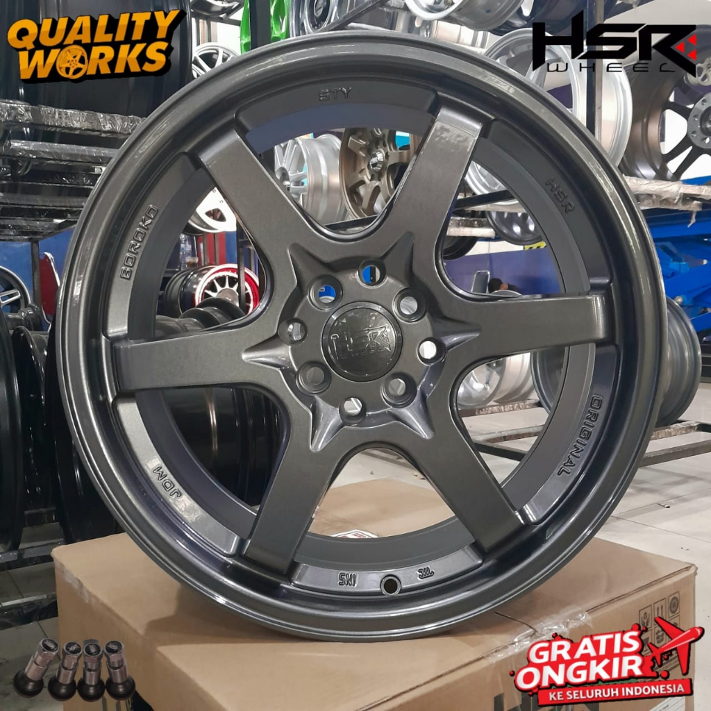 Jual VELG RACING R17 HONDA CITY HATSBAK HSR STY R17X7,5 PCD 4X100-4X114,3 ET45 GLOSSY GREY ...