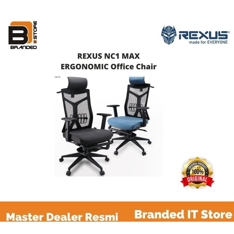 Jual REXUS NC1 MAX ERGONOMIC Office Chair - DARK GREY | Shopee Indonesia