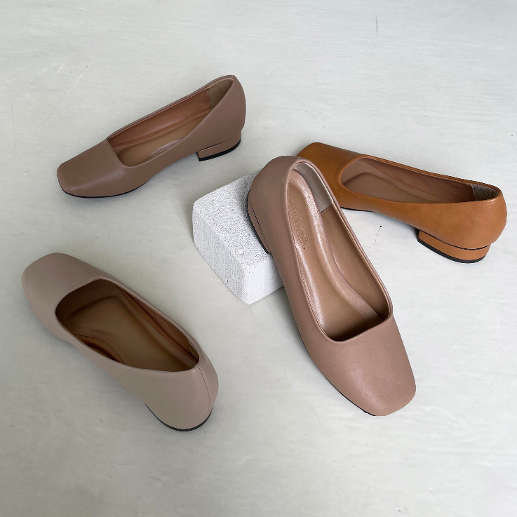 Jual [New Color] PixFootwear Esme Flat Shoe (Latte, Coffee, Caramel ...
