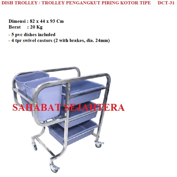 Jual Dish Trolley / Trolley Pengangkut Piring Kotor TIPE DCT-31 / DCT ...