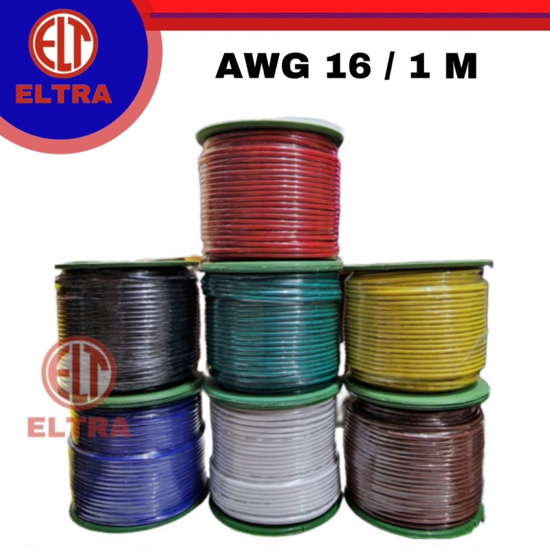 Jual KABEL AWG 16 SERABUT PUTIH METERAN cable serabut putih tembaga ...