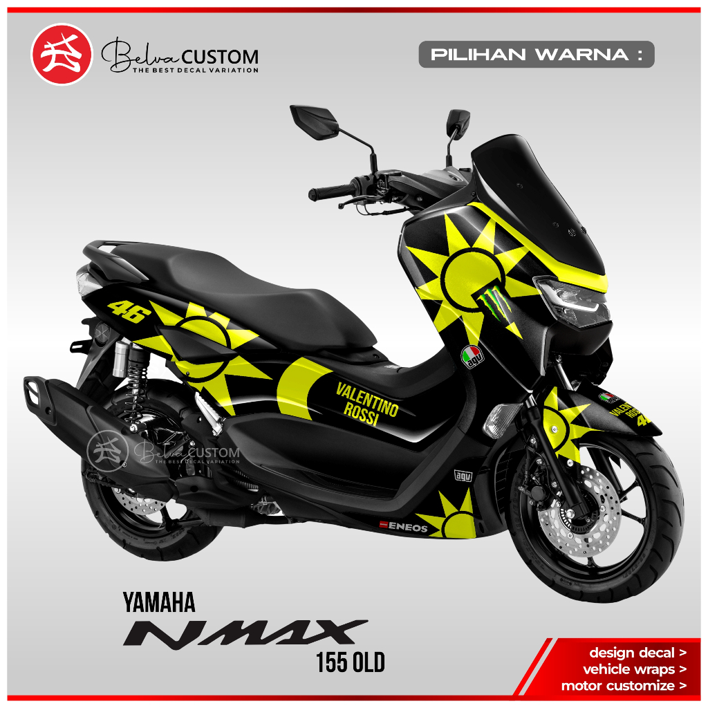 Jual Decal Fullbody Nmax New Livery Soleluna Rossi 46 Racing / Stiker ...