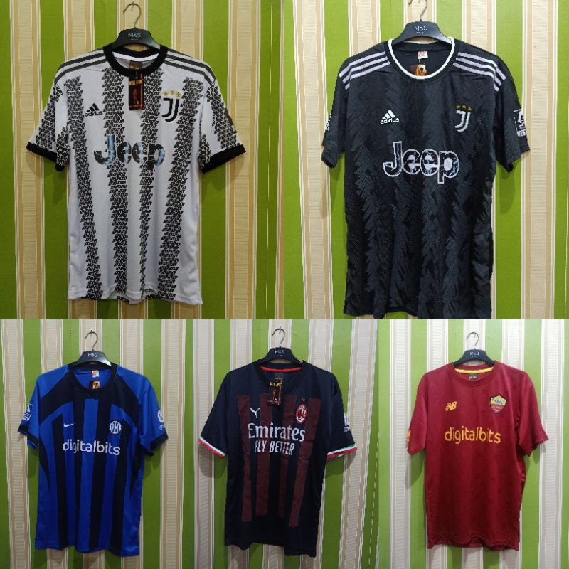 Jual Jersey Bola LOKAL Sablon Tim Eropa Liga ITALI | Shopee Indonesia