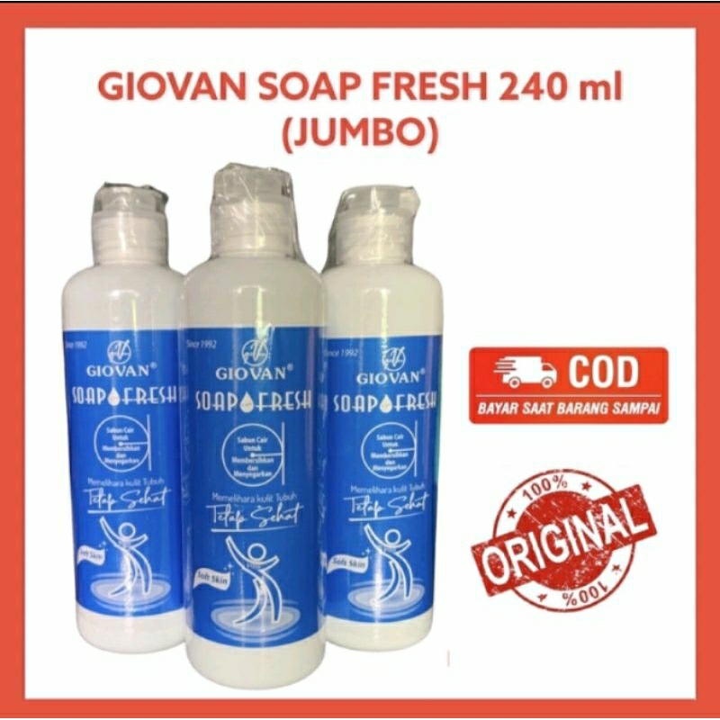 Jual Giovan Sabun Bayi 240ml / Giovan Soap Fresh 240 ml | Shopee Indonesia