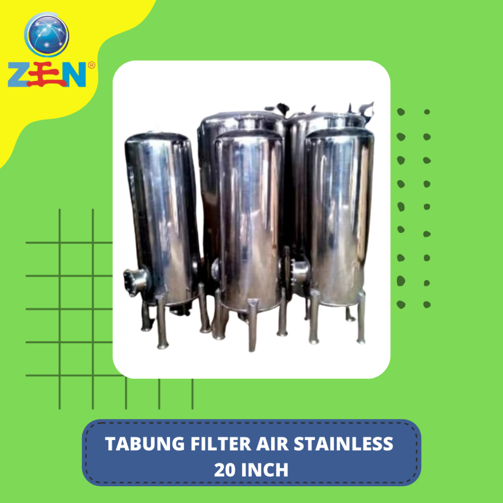 Jual TABUNG FILTER AIR STAINLESS 20 INCH | Shopee Indonesia