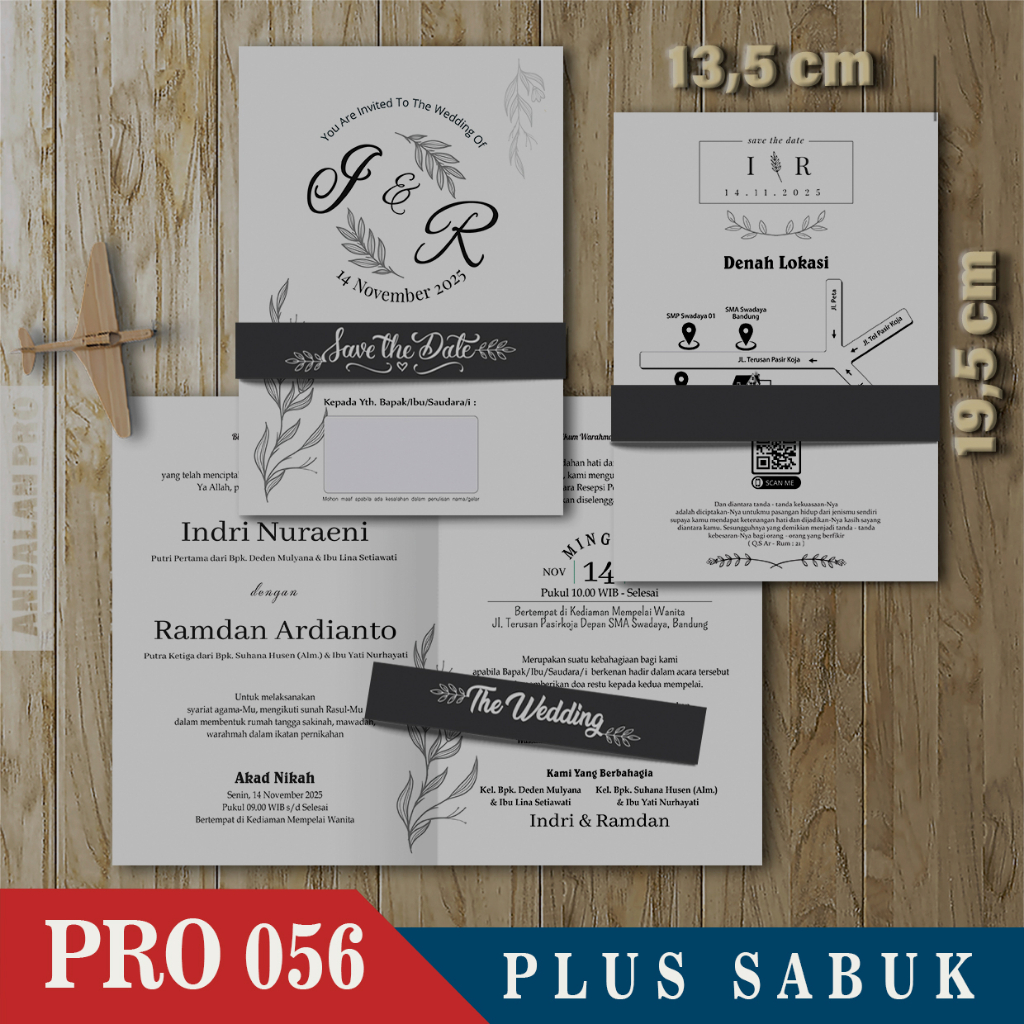 Jual Pro 056 Lipat 2 Plus Sabuk - Cetak Undangan Color / Berwarna ...